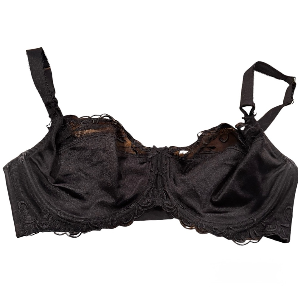 Cacique Black Lace Accents Underwire Bra, Size 42dd - Gem